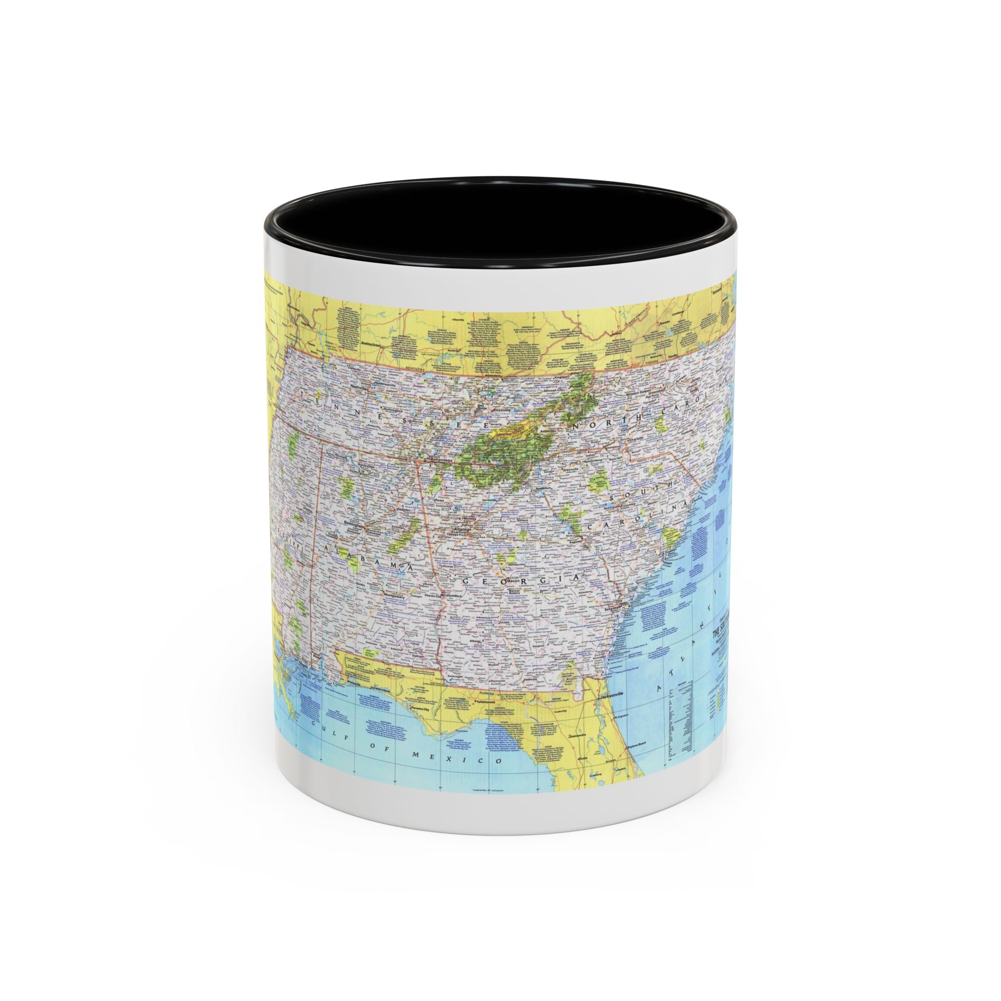 USA - Southeast 1 (1975) (Map) Accent Coffee Mug | Shop Unique ...