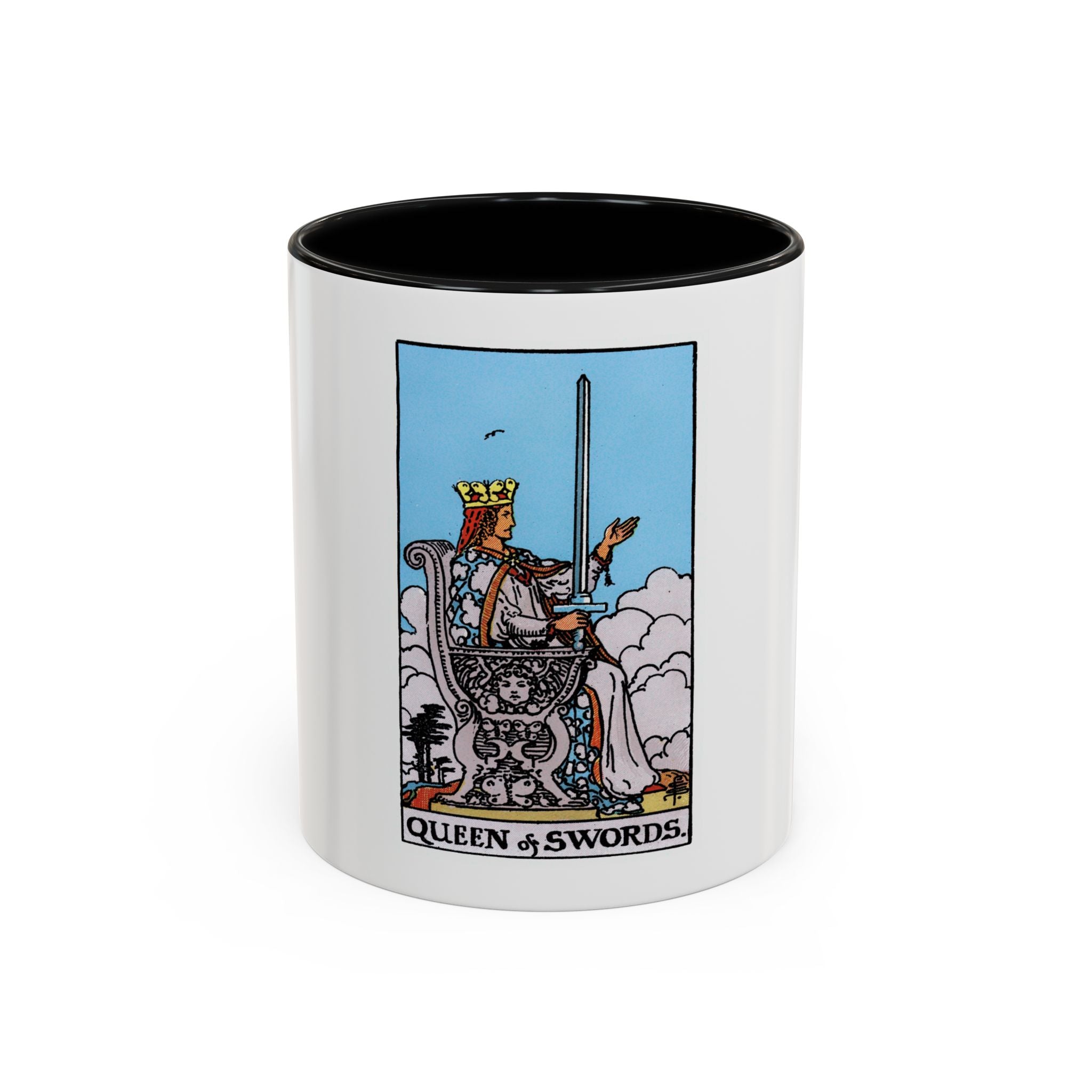 The Queen of Swords (Tarot Card) Accent Coffee Mug | Shop Unique ...