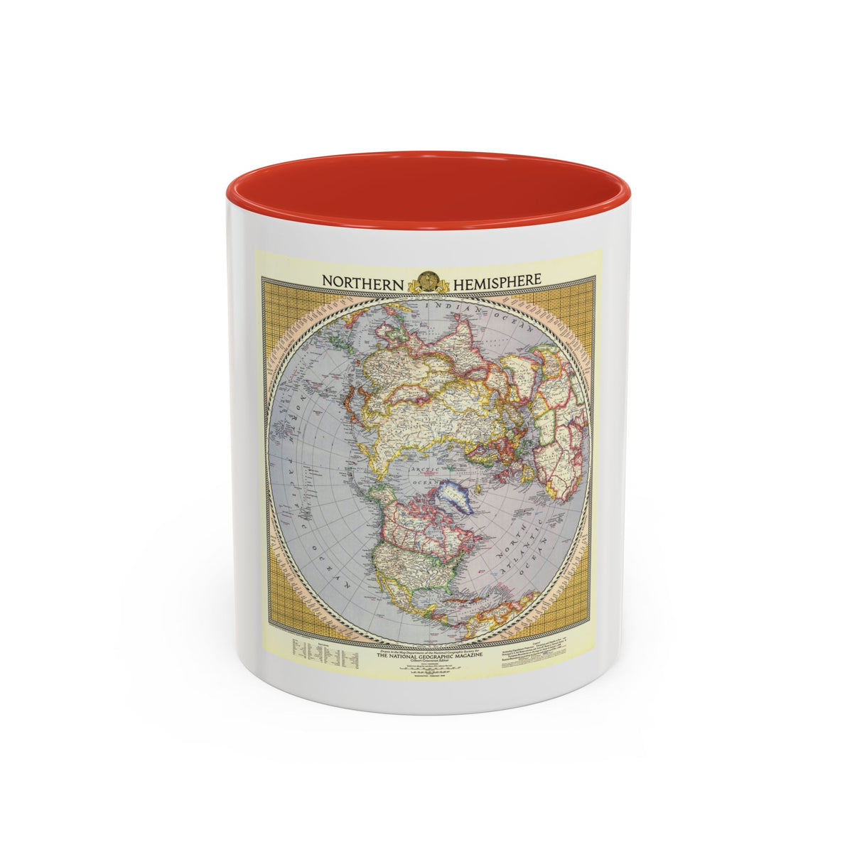 Northern Hemisphere (1946) (Map) Accent Coffee Mug | Shop Unique ...
