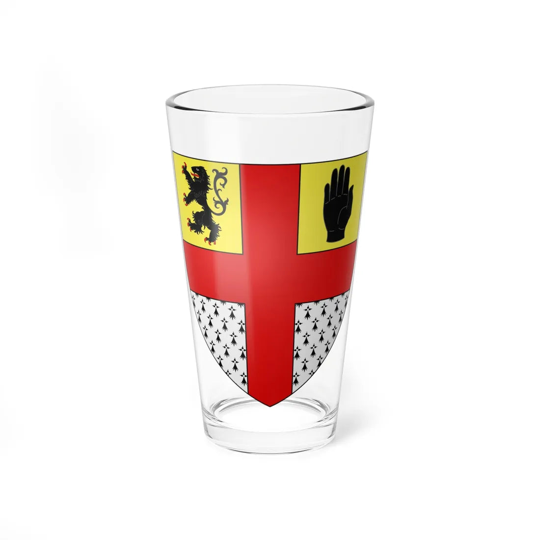 Arms of Bourke of Mayo (Ireland) (Coat of Arms) Pint Glass 16oz – Go ...