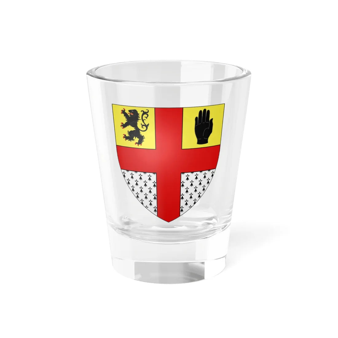 Arms of Bourke of Mayo (Ireland) (Coat of Arms) Shot Glass 1.5oz – Go ...