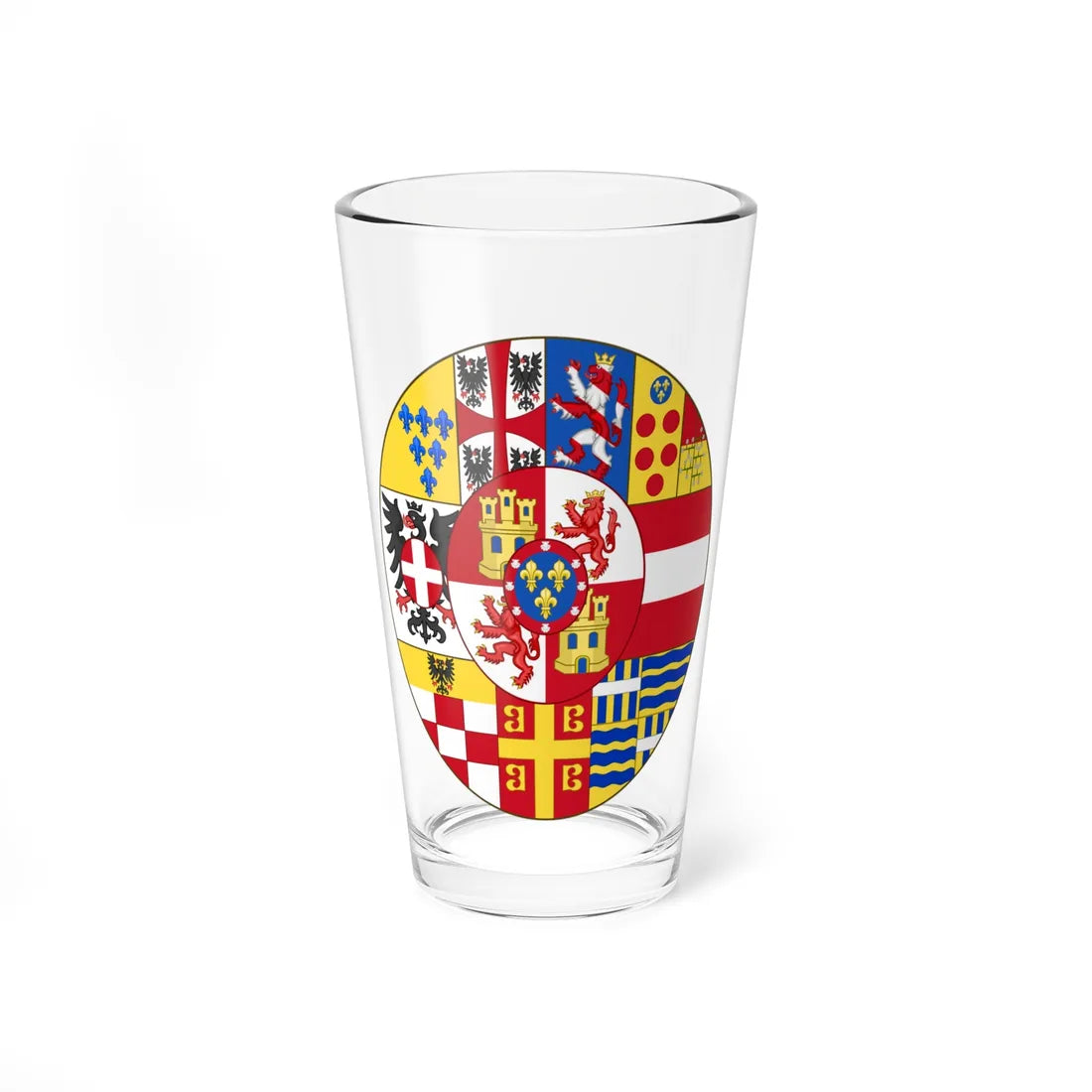 Arms of the House of Bourbon-Parma (Italy) (Coat of Arms) Pint Glass 1 ...