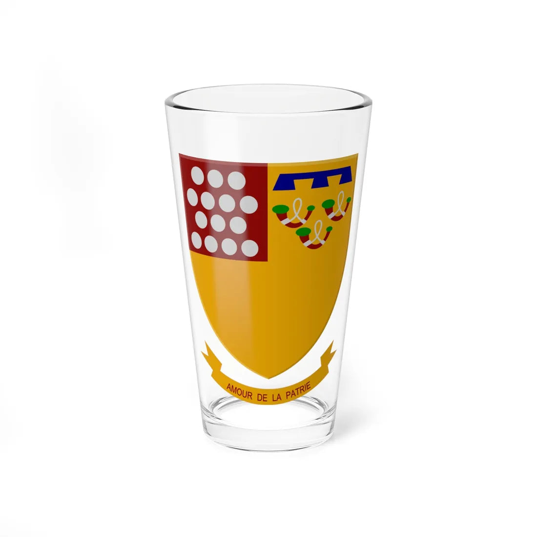 Blason de Perwez (Belgium) (Coat of Arms) Pint Glass 16oz – Go Mug Yourself
