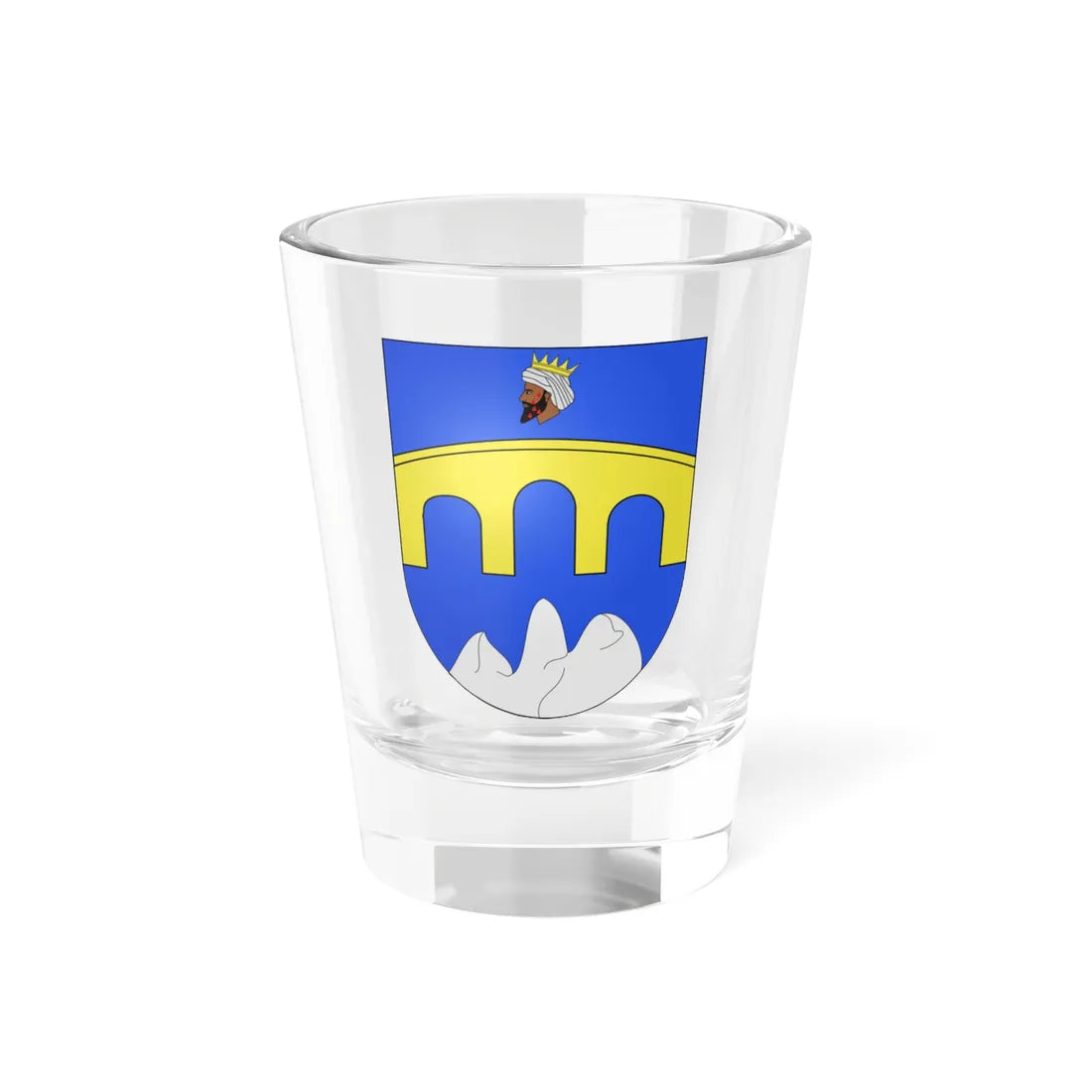 Blason Es famille Arregui Roncal (Spain) (Coat of Arms) Shot Glass 1.5 ...