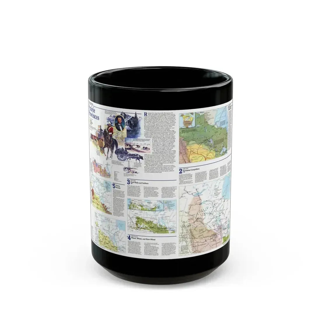 Canada - Prairie Provinces 2 (1995) (Map) Black Coffee Mug | Shop ...