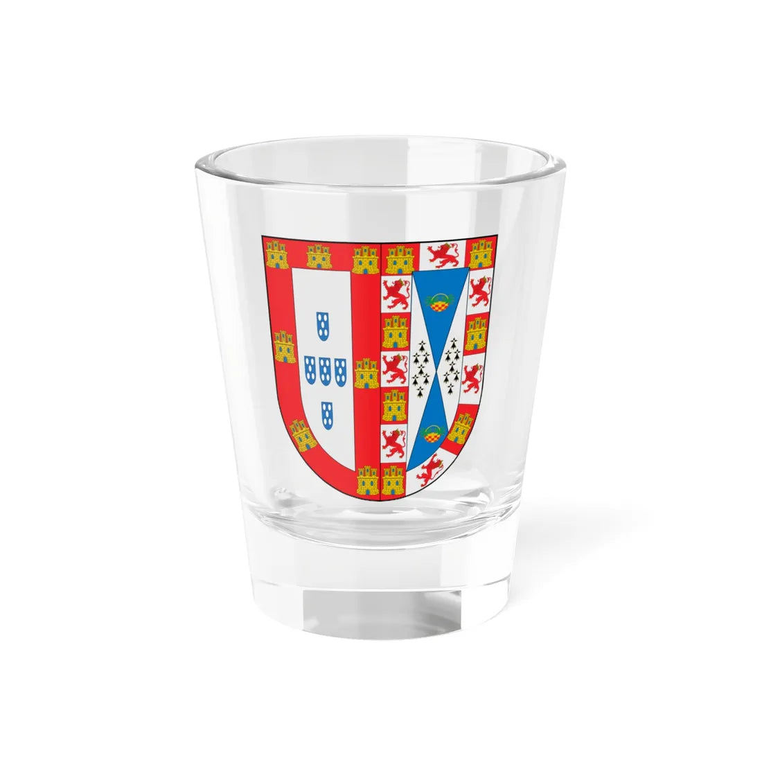 COA Luisa de Guzman (Portugal) (Coat of Arms) Shot Glass 1.5oz – Go Mug ...