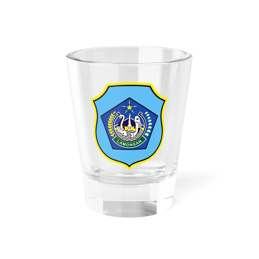 Coat of arms of Lamongan Regency (Indonesia) (Coat of Arms) Shot Glass ...