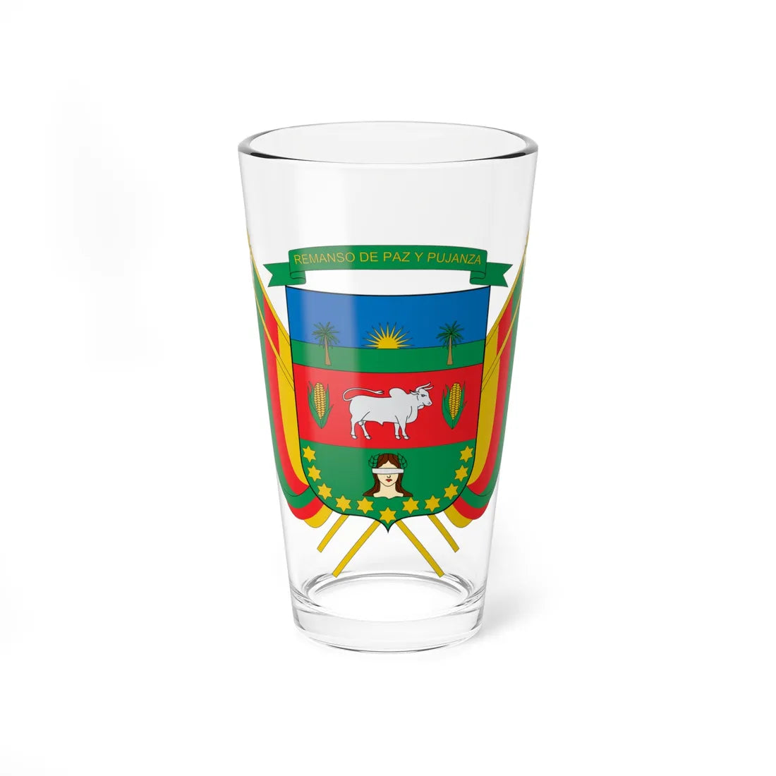 Escudo de Astrea (Colombia) (Coat of Arms) Pint Glass 16oz – Go Mug ...
