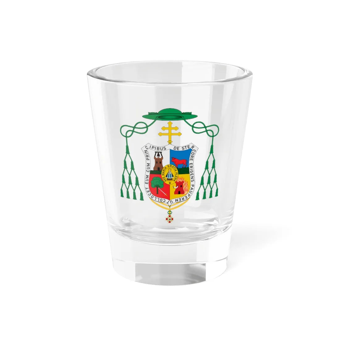 Escudo de Bienvenido Monzón (Spain) (Coat of Arms) Shot Glass 1.5oz ...