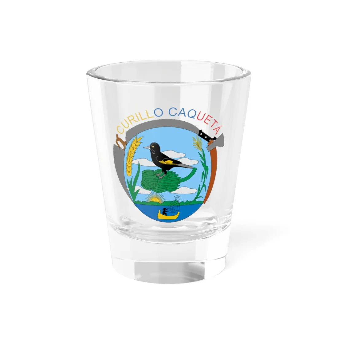 Escudo de Curillo (Colombia) (Coat of Arms) Shot Glass 1.5oz – Go Mug ...