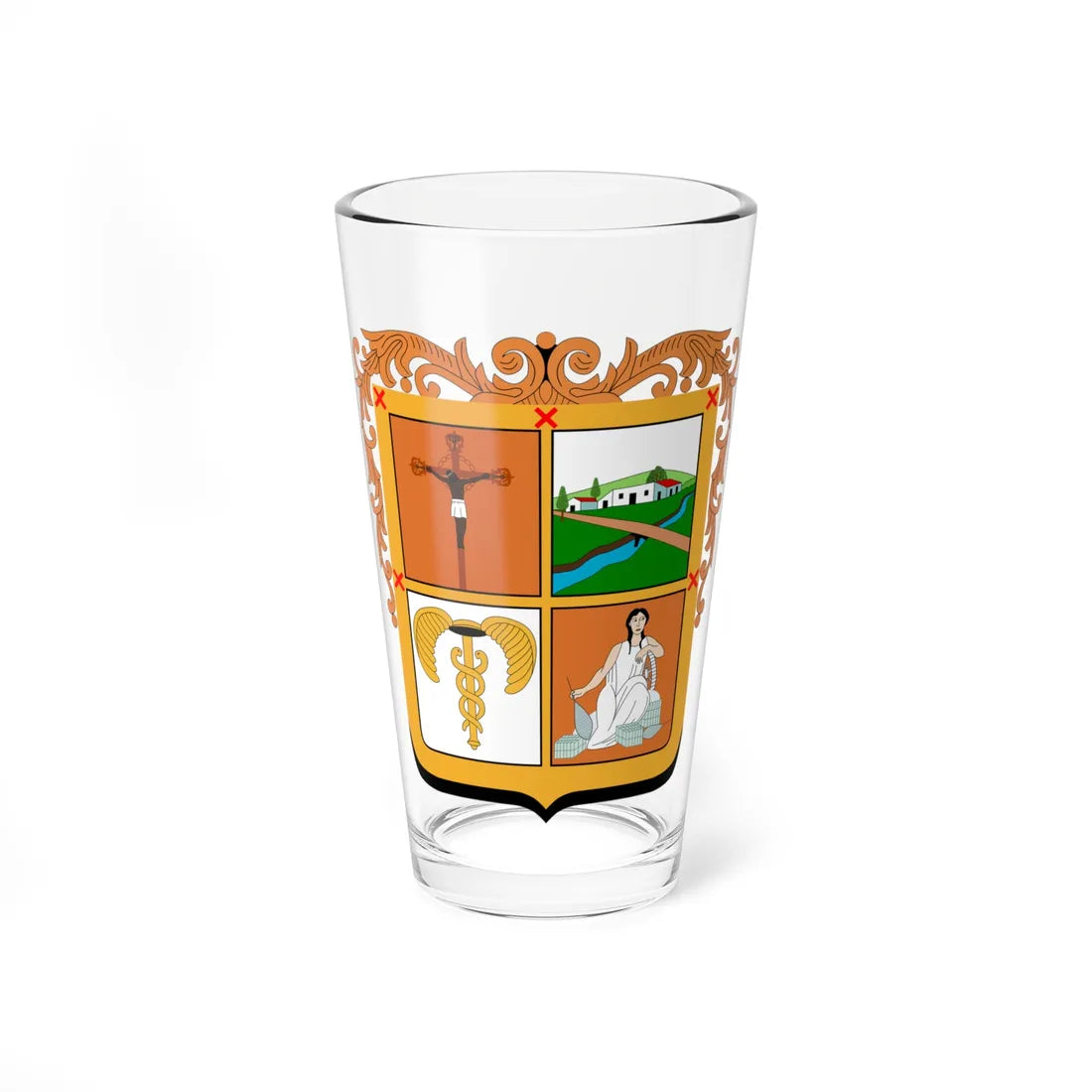 Escudo de Moroleón Guanajuato México (Mexico) (Coat of Arms) Pint Glas ...