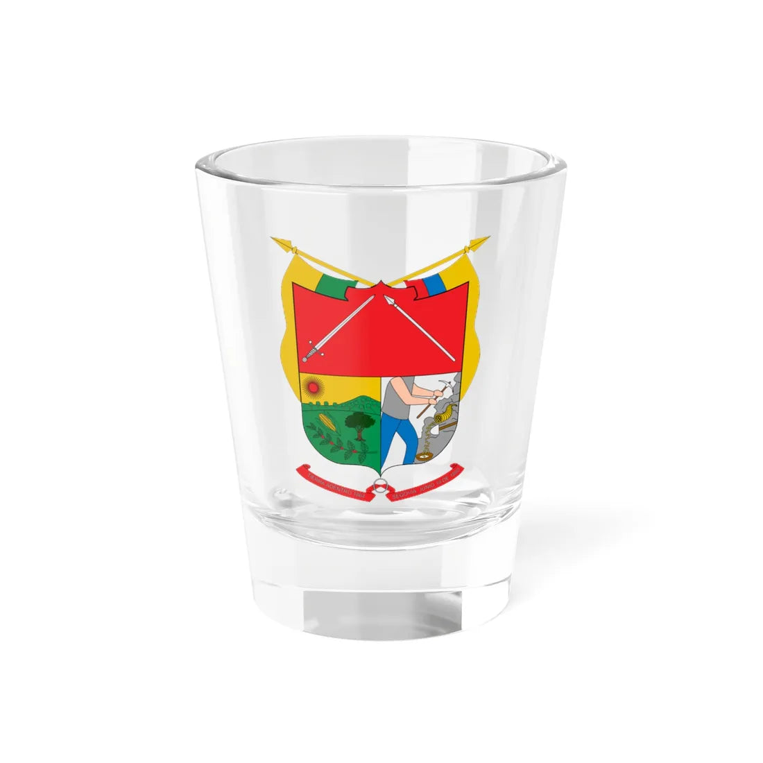 Escudo de Segovia Antioquia (Colombia) (Coat of Arms) Shot Glass 1.5oz ...
