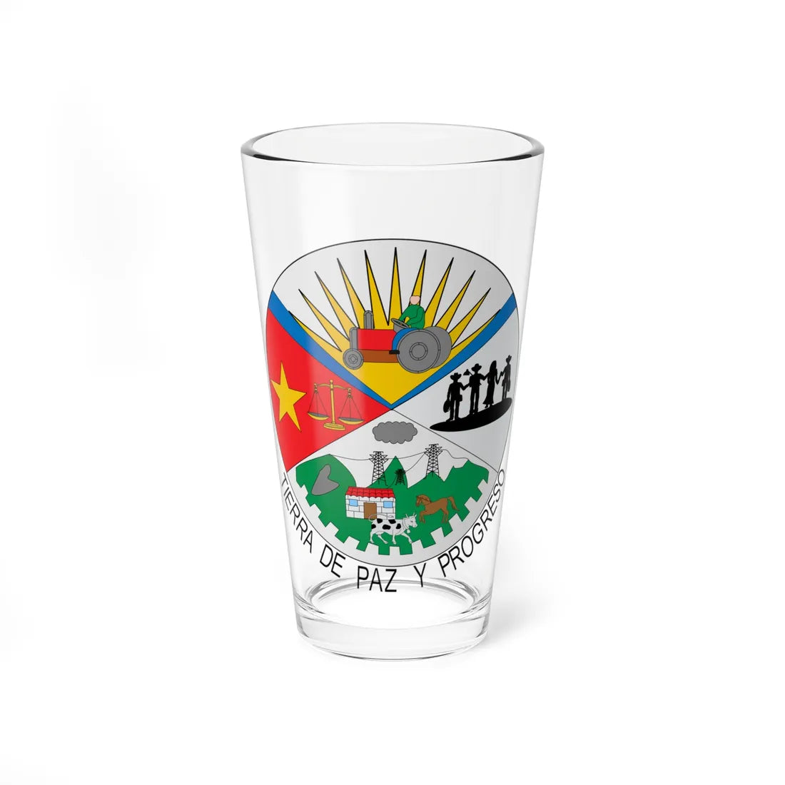 Escudo de Une Cundinamarca (Colombia) (Coat of Arms) Pint Glass 16oz ...