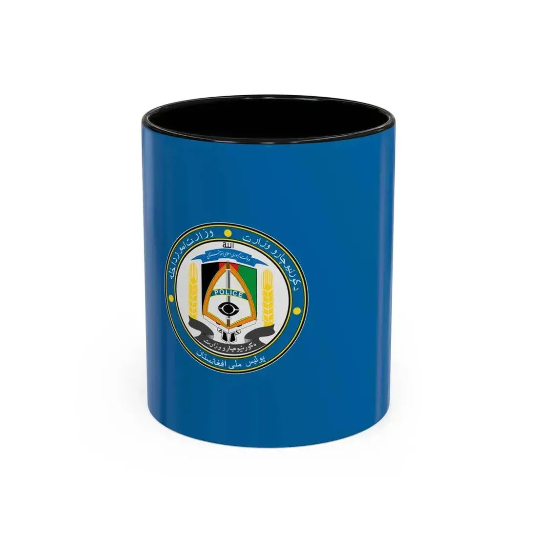 Flag of the Afghan National Police Pashto and Dari - Accent Coffee Mug ...
