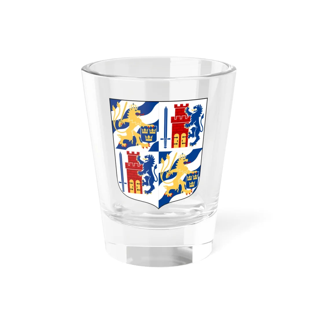 Göteborgs och Bohus läns vapen (Sweden) (Coat of Arms) Shot Glass 1.5o ...