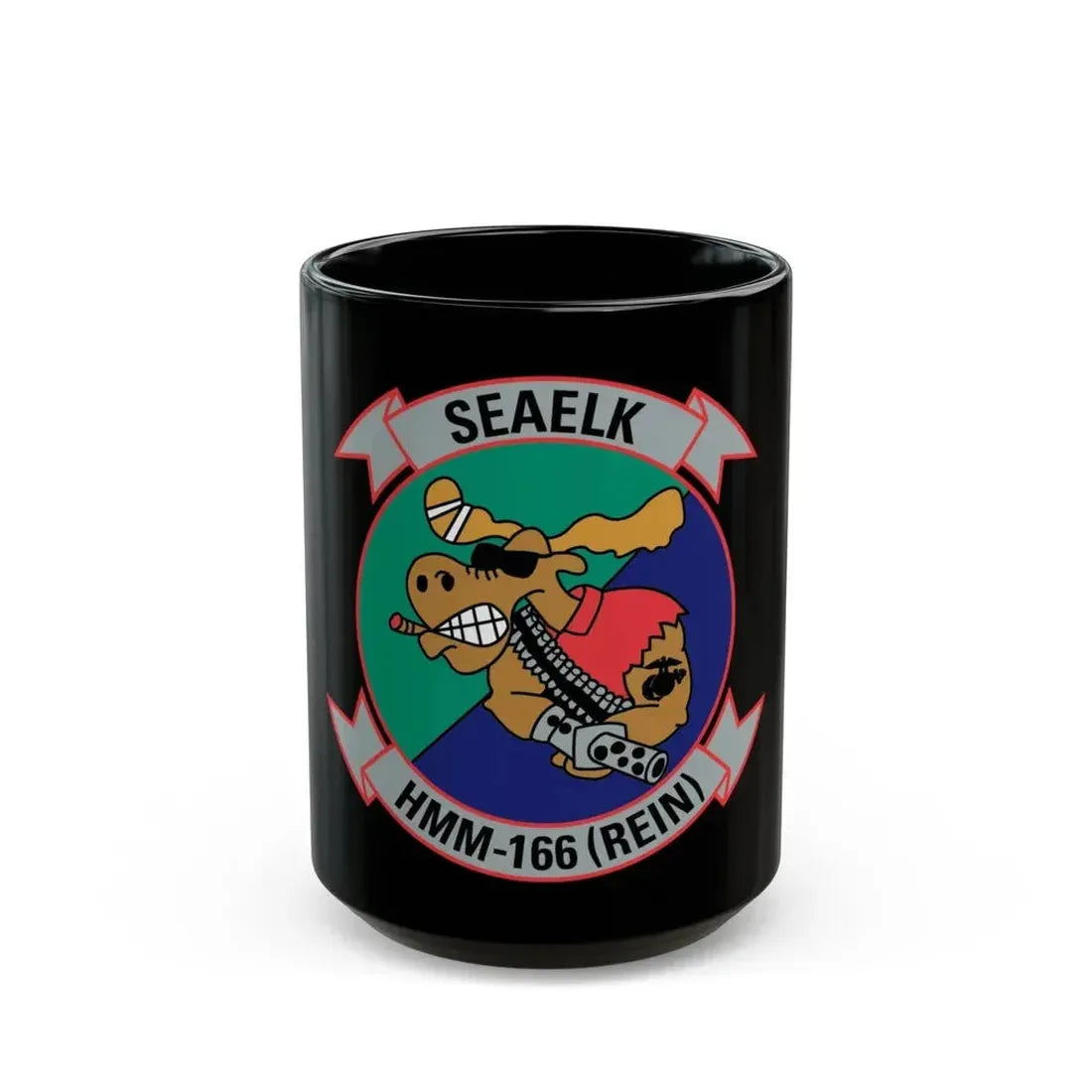 HMM 166 2 (USMC) Black Coffee Mug | Shop Unique Drinkware at ...