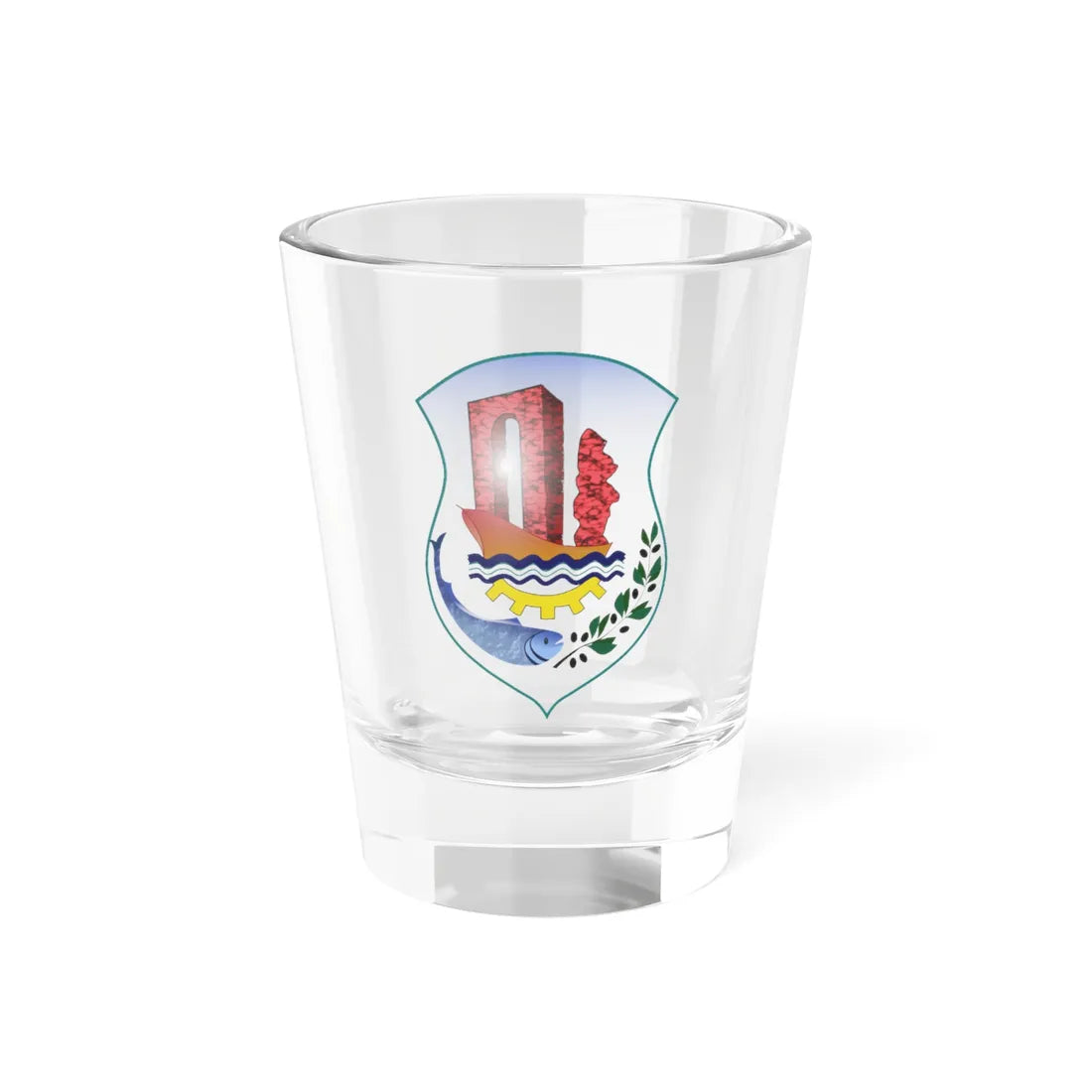 Logo commune Mahdia (Tunisia) (Coat of Arms) Shot Glass 1.5oz – Go Mug ...