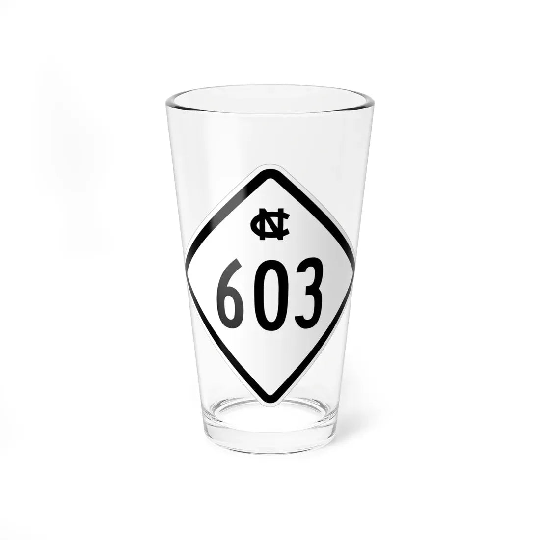 NC 603 1957 (North Carolina) (Road Sign) Pint Glass 16oz – Go Mug Yourself