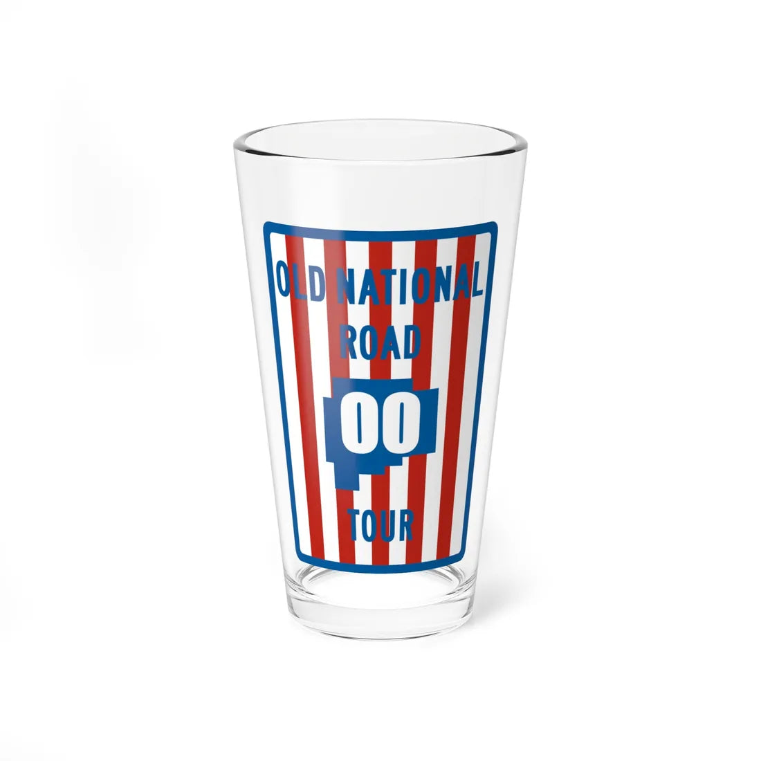 Old National Road Tour shield template (Ohio) (Road Sign) Pint Glass 1 ...