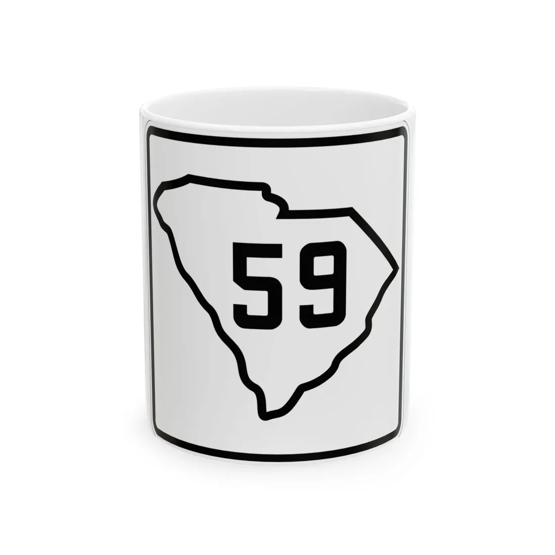 SC-59 1926 (South Carolina) (Road Sign) White Coffee Mug – Go Mug Yourself