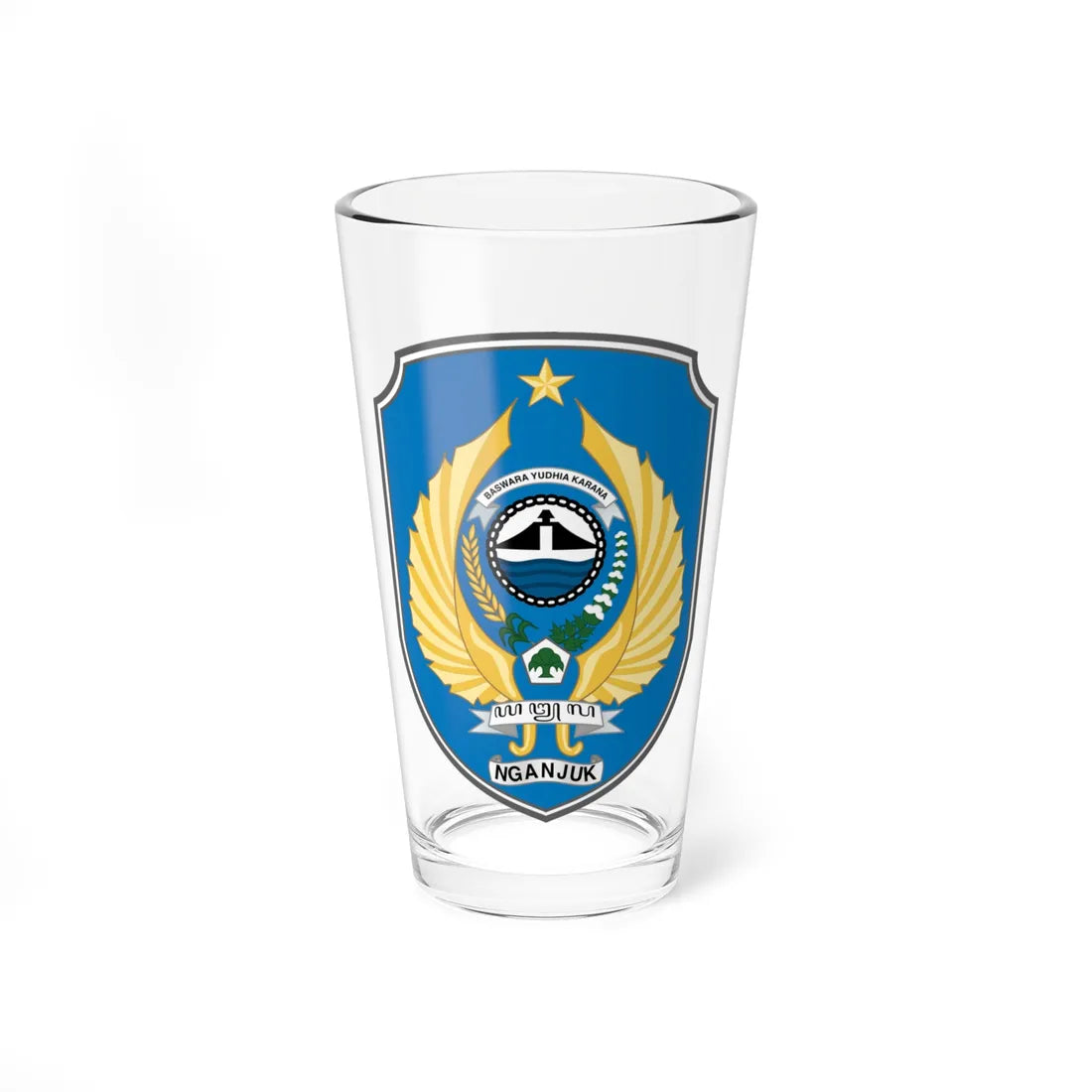 Seal of Nganjuk Regency (Indonesia) (Coat of Arms) Pint Glass 16oz – Go ...