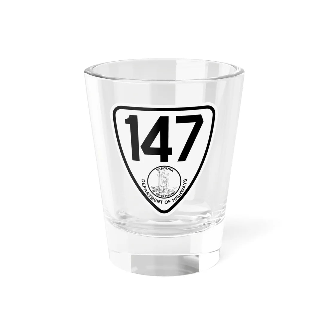 Virginia 147 1924 (Virginia) (Road Sign) Shot Glass 1.5oz – Go Mug Yourself