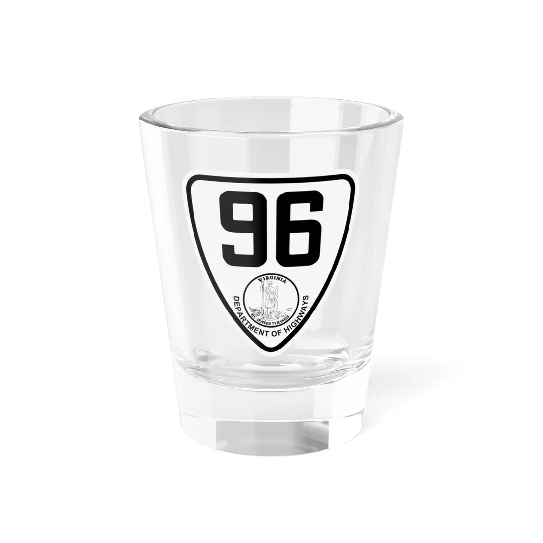 Virginia 96 1924 (Virginia) (Road Sign) Shot Glass 1.5oz – Go Mug Yourself