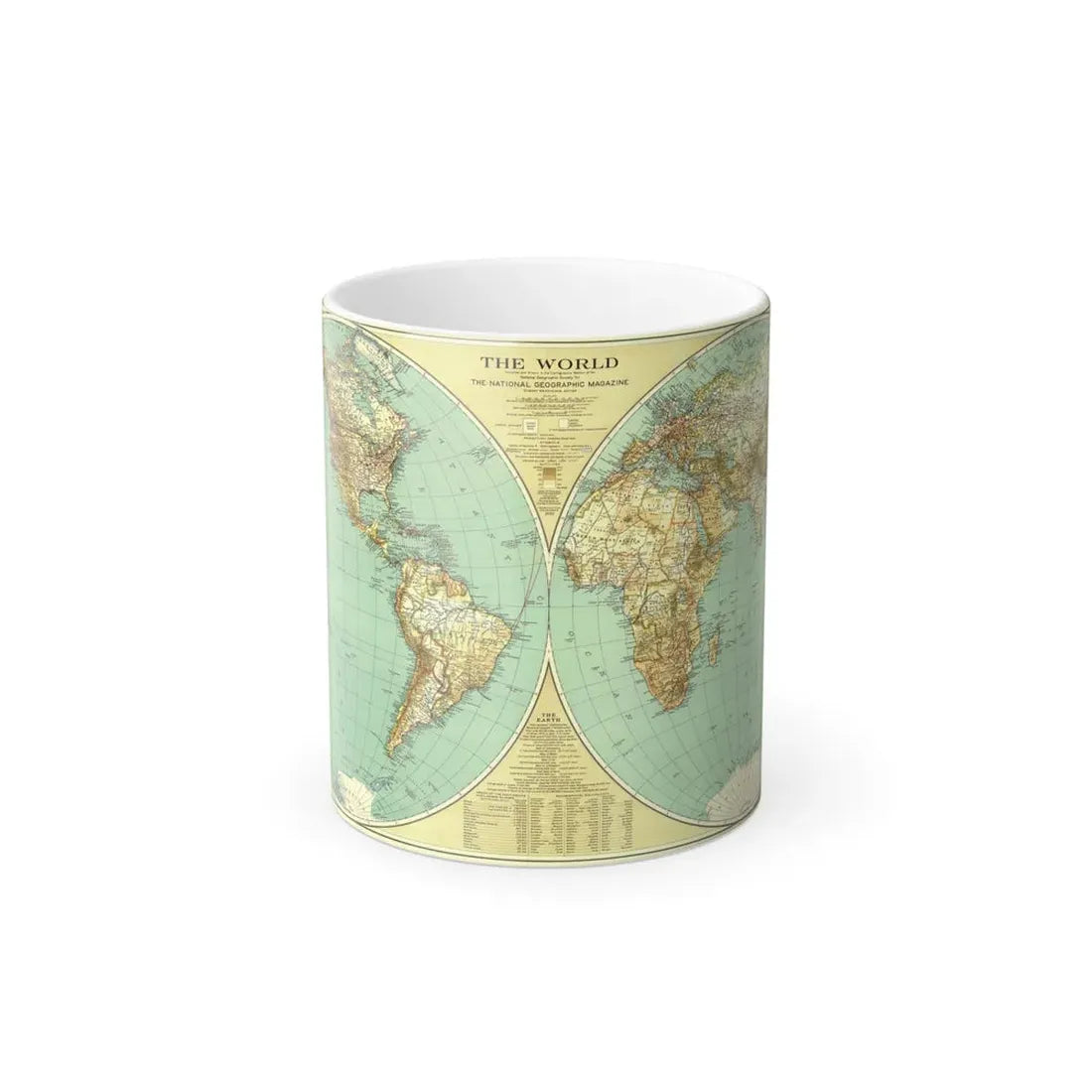 World Map (1935) (Map) Color Changing Mug 11oz | Shop Unique Drinkware ...